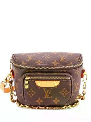 LOUIS VUITTON Bum Bag Monogram Canvas Mini Belt Bag - Brown