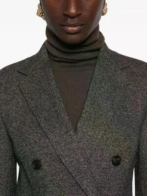 Max Mara Mstcresta Double-breasted Herringbone Blazer