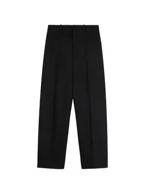TOD'S Pressed-crease Wide-leg Trousers - Black