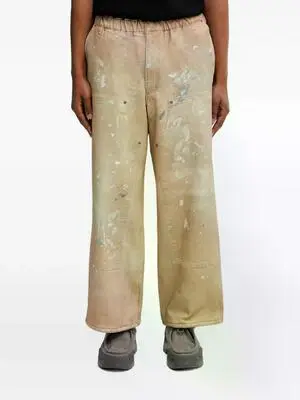 BEAMS Paint-splatter Double-knee Trousers