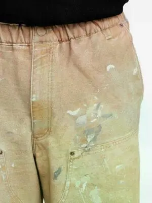 BEAMS Paint-splatter Double-knee Trousers