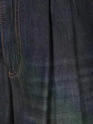 Emporio Armani Pleated Whiskered Jeans