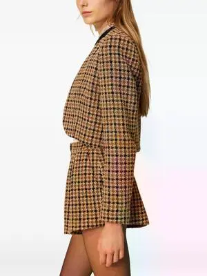 TWINSET Check Bouclé Shorts