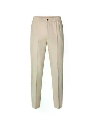 SELECTED Elasticated-waist Trousers - Neutrals