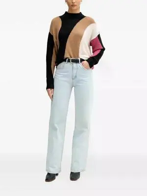 BENETTON Colour-block Intarsia-knit Sweater