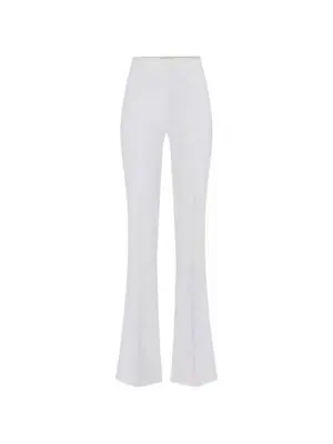 Elisabetta Franchi Trousers In Double Layer Stretch Crêpe And Satin Fabrics
