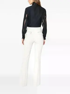 Elisabetta Franchi Trousers In Double Layer Stretch Crêpe And Satin Fabrics