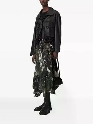 ALLSAINTS Arleen Animal-print Midi Skirt