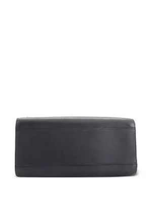 LOUIS VUITTON Lockme Monochrome Leather Mm Tote Bag - Black