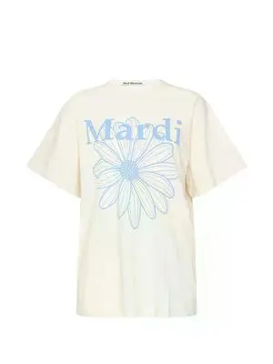 Mardi Mercredi Flower Mardi Cotton T-shirt - Neutrals