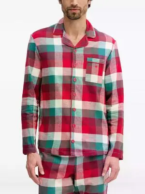 BENETTON Christmas Check-print Flannel Pajamas - Red