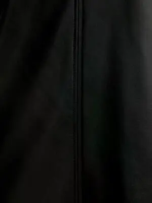 BENETTON V-neck Faux-leather Mini Dress