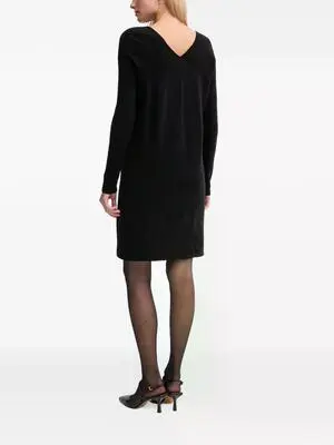 BENETTON Ribbed-knit V-neck Mini Dress