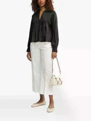 BENETTON Pleated Long-sleeve Blouse