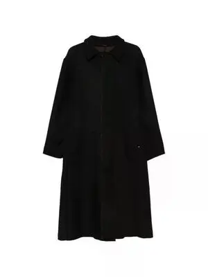 MA+ Button-up Single-breasted Coat - Black