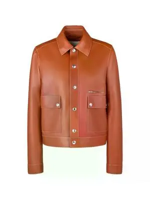 TOD'S Leather Short Jacket - Brown