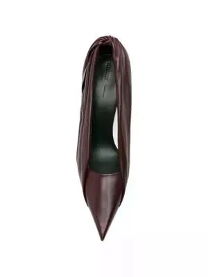 Khaite Eve Draped Leather Pumps