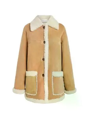 P.a.r.o.s.h Shearling-trim Button-up Coat