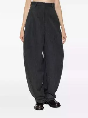 Balenciaga High-waist Barrel Pants In Dark