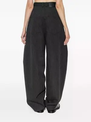 Balenciaga High-waist Barrel Pants In Dark
