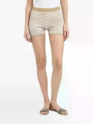Brunello Cucinelli Striped Knit Shorts - Neutrals