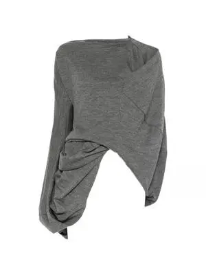 Junya Watanabe Asymmetric Draped Sweater - Grey