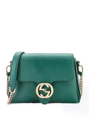 Gucci Interlocking Chain Leather Small Crossbody Bag