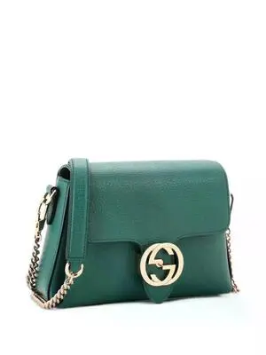 Gucci Interlocking Chain Leather Small Crossbody Bag