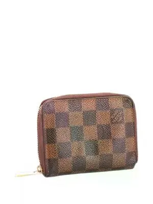 LOUIS VUITTON Zippy Coin Purse Damier Pouch - Brown