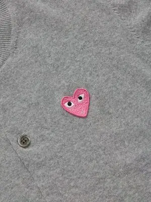 Play Comme Des Garcon Play Heart-patch V-neck Cardigan