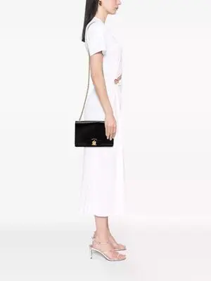 FERRAGAMO 2000-2026 Leather Vara Bow Chain Crossbody Bag