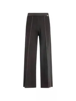 FRACOMINA Chevron-knit Palazzo Trousers