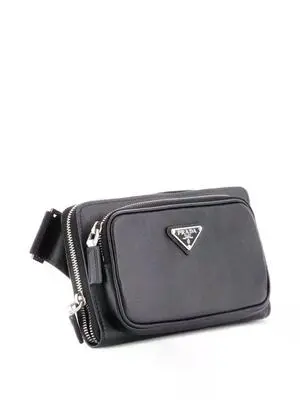 Prada Zip Around Front Pocket Saffiano Leather Belt Bag