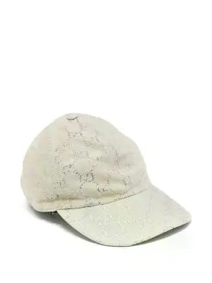 Gucci Gg Monogram-jacquard Baseball Cap - Neutrals