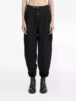 ALEKSANDR MANAMÏS Poets Heirloom Patch-detail Tapered Trousers