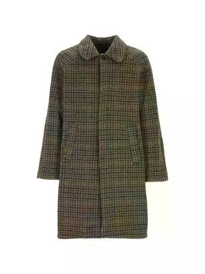 GINOGORI 1968 Check-pattern Raglan-sleeve Coat
