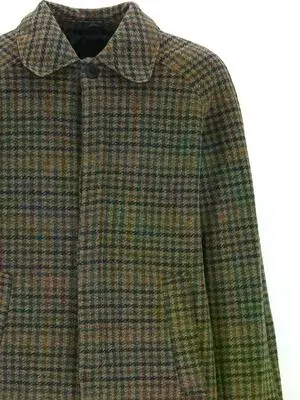 GINOGORI 1968 Check-pattern Raglan-sleeve Coat