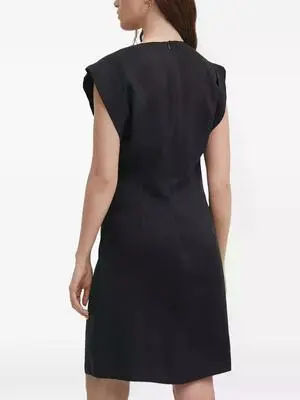 BENETTON V-neck Cap-sleeve Mini Dress