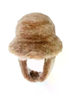 Loewe Lop Hat In Shearling - Brown