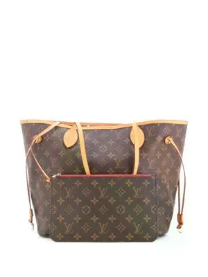 LOUIS VUITTON Neverfull Nm Monogram Canvas Mm Tote Bag - Brown