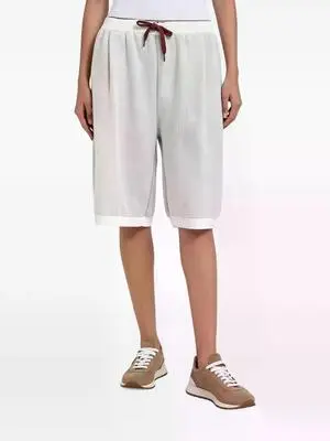 Brunello Cucinelli Drawstring Knitted Shorts - Grey
