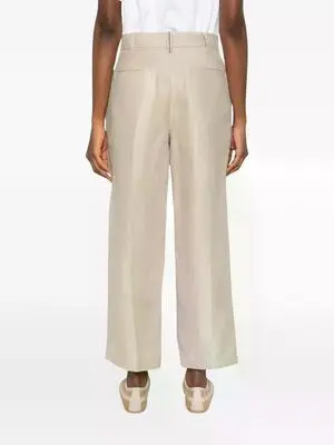 Brunello Cucinelli Pleated-detail Linen Trousers