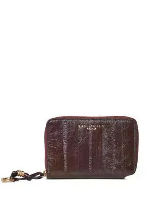 GIANNI CHIARINI Eel Crinkled-finish Wallet - Red