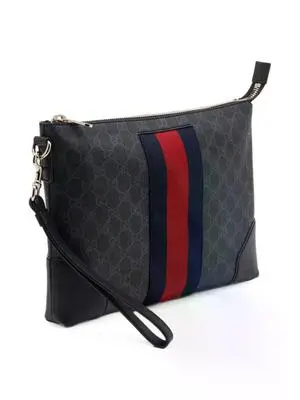 Gucci Gg Supreme Clutch Bag - Black