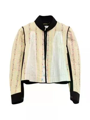 Chloé Floral-print Quilted Jacket - Neutrals
