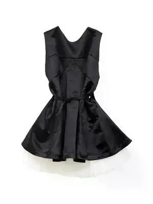 Vaquera Tulle-layered Belted Mini Dress - Black