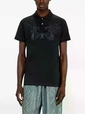 DIESEL® Cotton Polo With Embroidered-patch