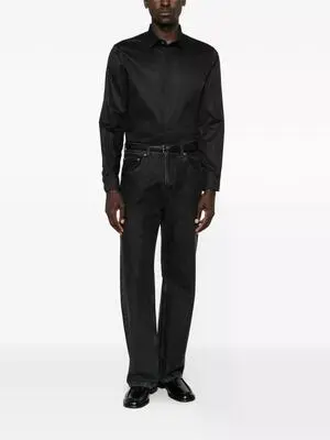 Emporio Armani Monogram-pattern Long-sleeve Shirt