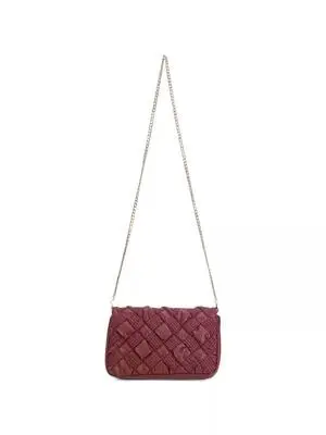 Moschino Quilted Logo-plaque Shoulder Bag - Red