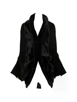 Junya Watanabe Faux-fur Trim Jacket - Black